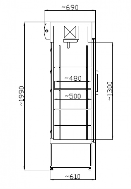 SCH 602 INOX | Frižider sa staklenim vratima