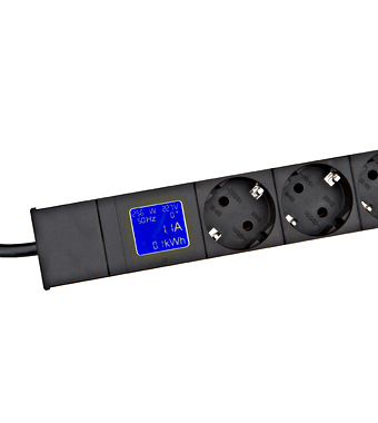 IT METER LINE - 19" PDU Meter 6xSCHUKO,merenje snage,1HU,ALU