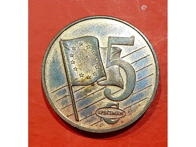 VATIKAN 5 EURO CENT 2005 SPECIMEN PROBE RARE