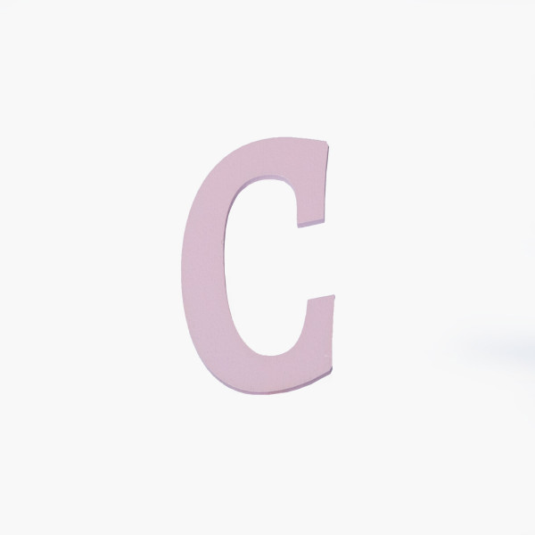 Drveno slovo C roze