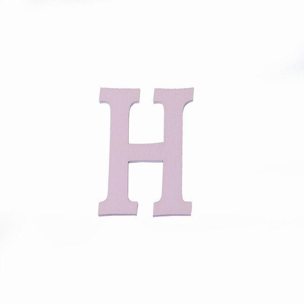 Drveno slovo H roze