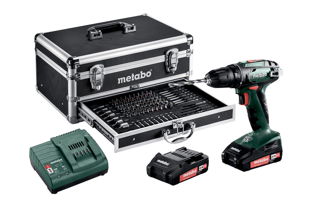 Metabo aku bušilica-set BS 18 SET MOBILE WORKSHOP, 18V/2Ah, 48Nm (602207910) sa priborom u alu koferu