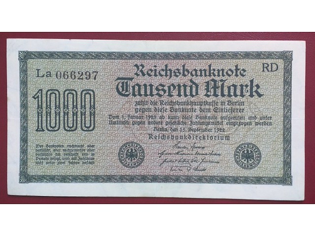 1000 MARK 1922 RD