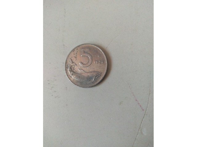 5 lira Italija, 1954.