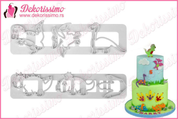 Sekač lenjir Dinosaurusi, set 2 kom – K1657