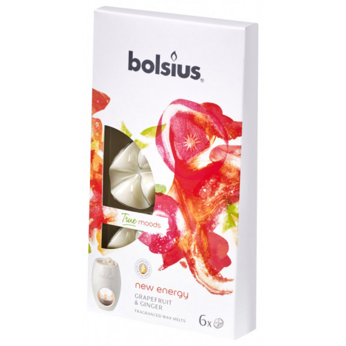 Bolsius mirisni voskovi/6kom - New Energy (grejp, narandža, limun i đumbir)