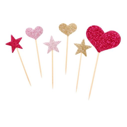 PARTY UKRAS STAR-HEART PINK UNL-1418