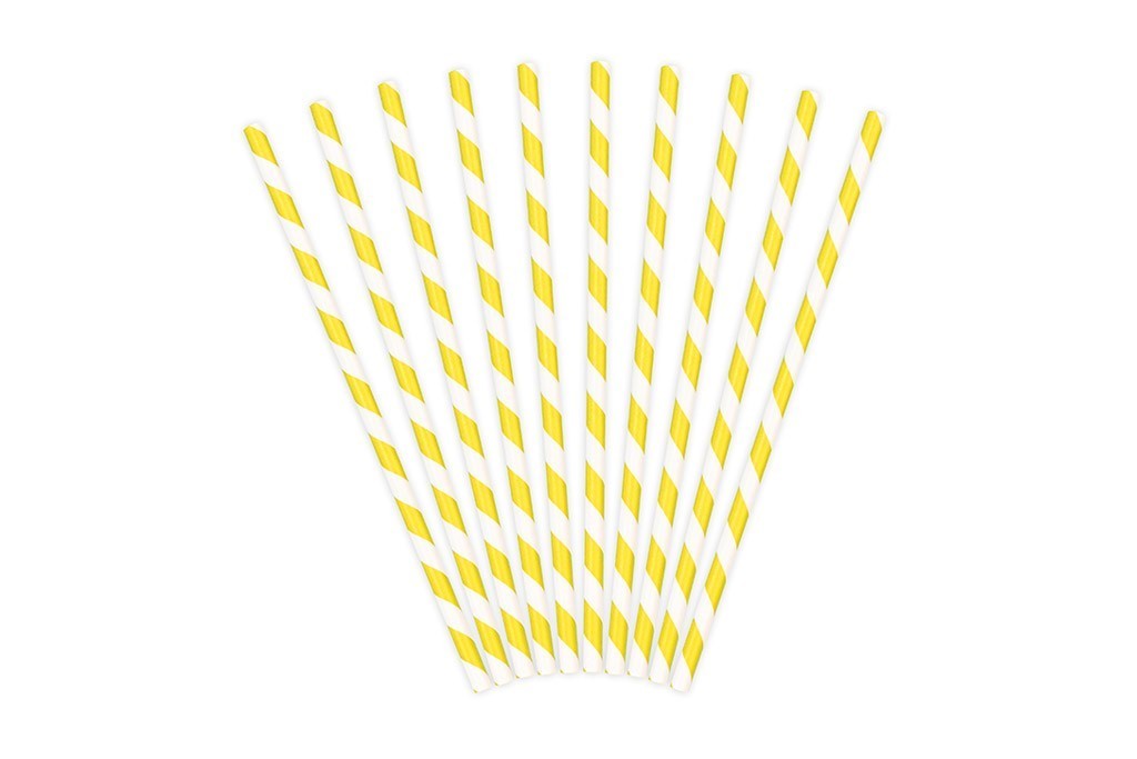 Slamčice žute linije – 10 kom