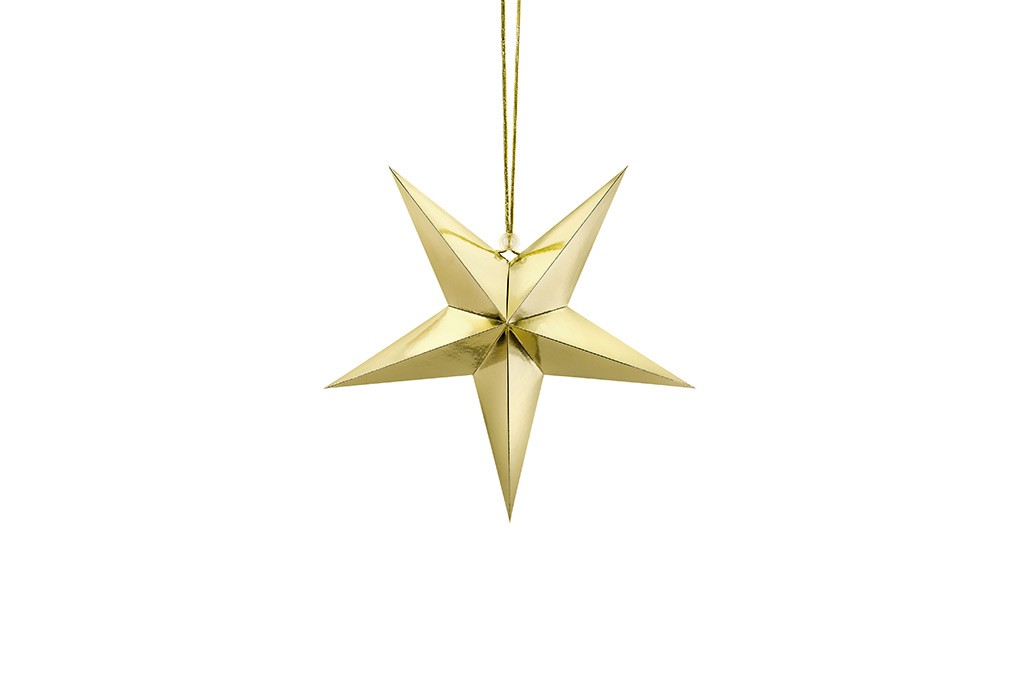 Viseća dekoracija zlatna zvezda – 30cm