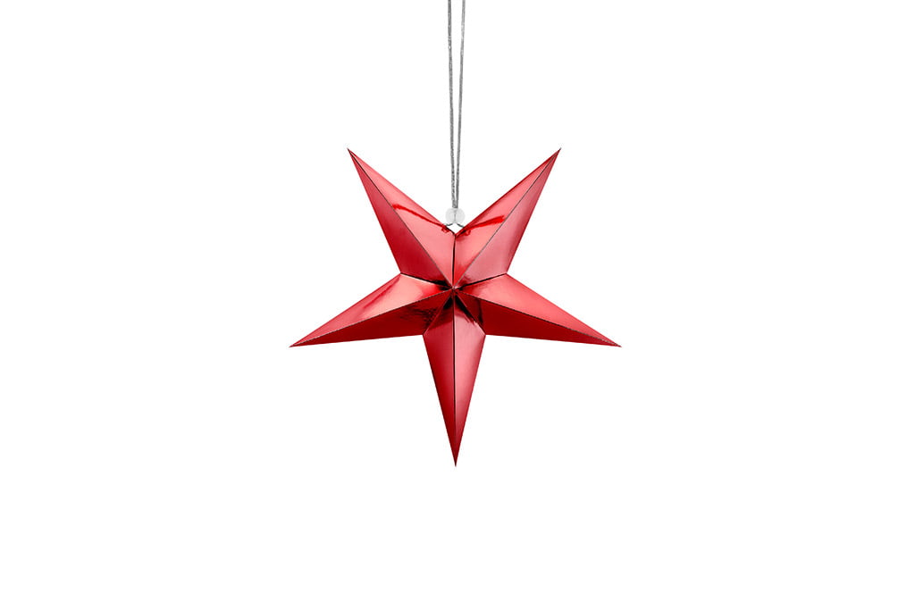 Viseća dekoracija crvena zvezda – 30cm