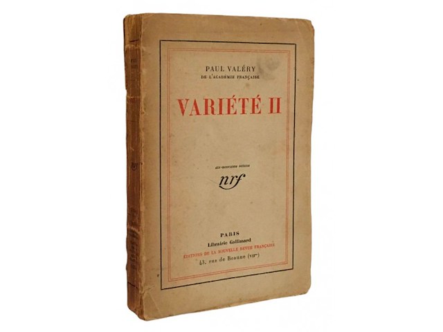 Paul Valery - Variete II (1930)