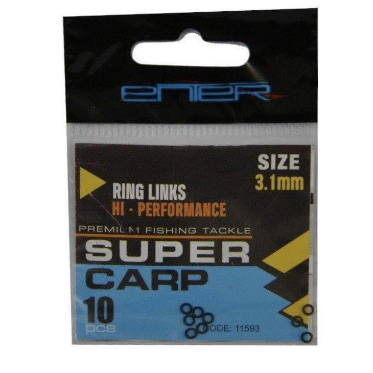 Enter CARP ROUND RIG RINGS MAT BLACK 3.1mm