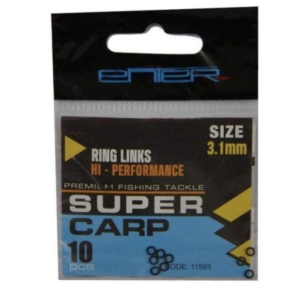 Enter CARP ROUND RIG RINGS MAT BLACK 3.7mm