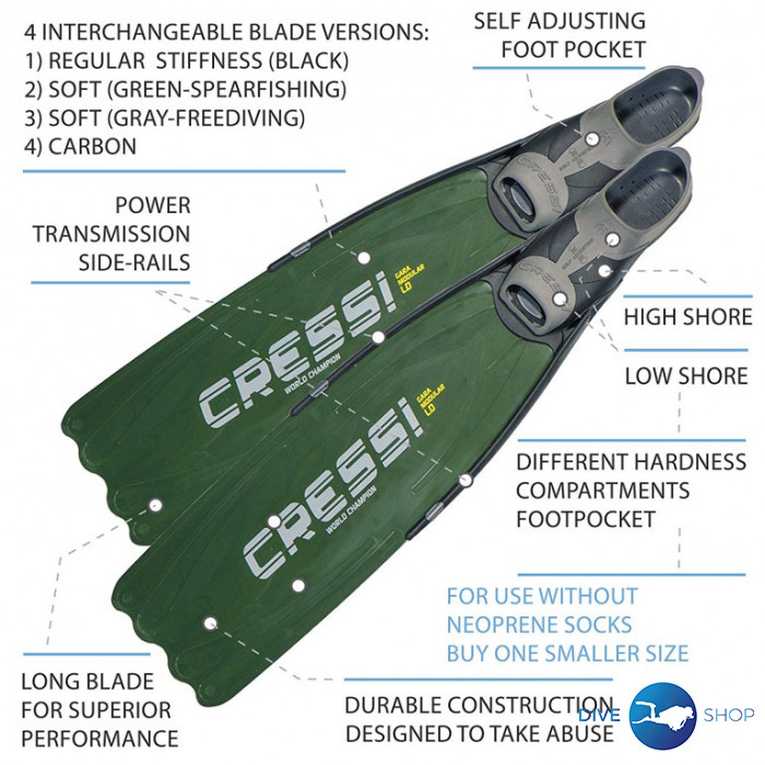 Peraja Cressi Gara modular green LD