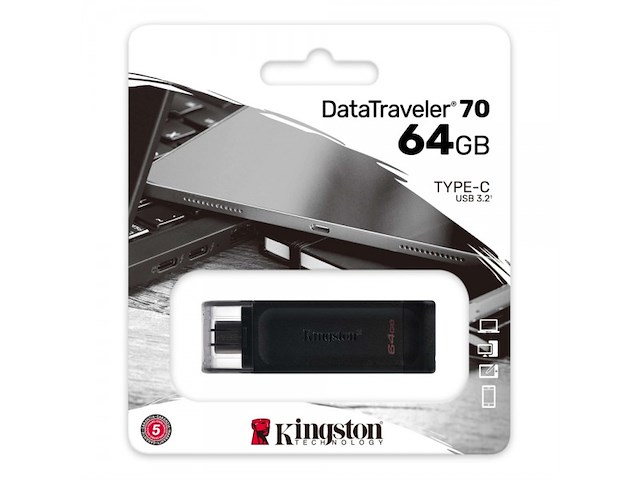 USB memorija 64GB KINGSTON DT70 USB 3.2 Tip C