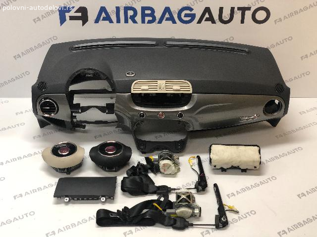 FIAT 500 SET AIRBAG SET VAZDUŠNI JASTUK POJASI TABLA