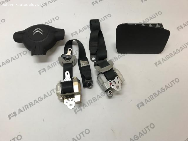 CITROEN C1 SET AIRBAG SET VAZDUŠNI JASTUK POJASI TABLA