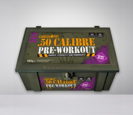 Grenade 50 caliber Pre Workout 580g Šumsko voće (Rasprodato!)