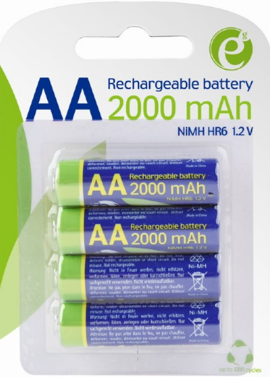 EG-BA-AA20R4-01 ENERGENIE 2000mAh AA, PAK4 CK, ready-to-use PUNJIVE NiM baterije (rec