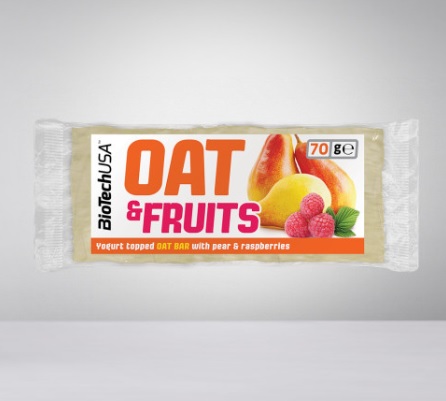 Oat & Fruits Bar 70g Kruška Malina Jogurt BioTechUsa (Rasprodato!)