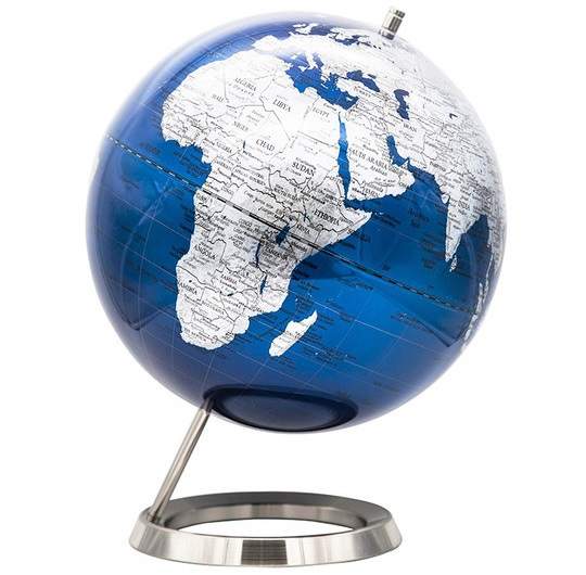 Globus metalik plavi, 25cm, 1256