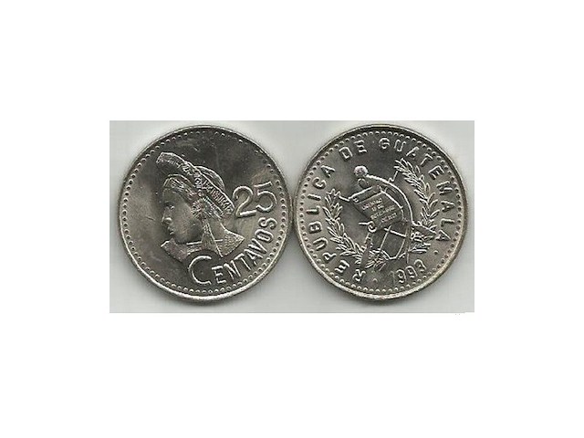 Guatemala 25 centavos 1993. UNC