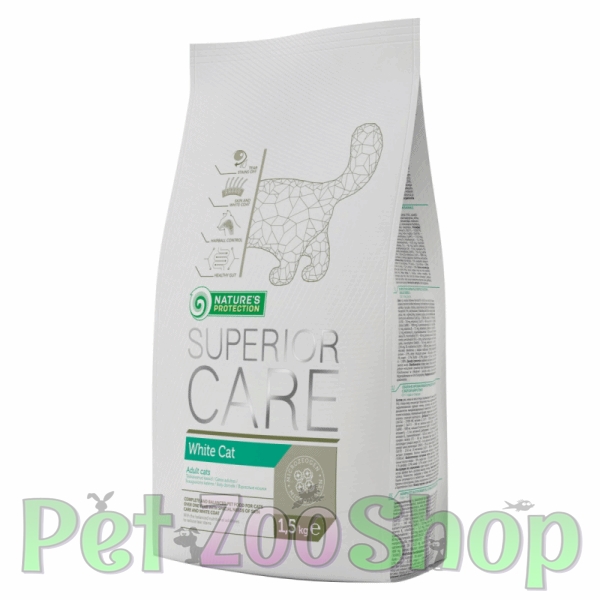 Natures Protection Superior Care Hrana za odrasle mačke sa belom i svetlom dlakom White Cat 1.5kg