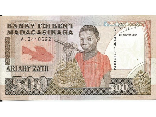 Madagascar 500 francs 1983. UNC