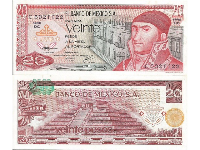 Mexico 20 pesos 1977. UNC