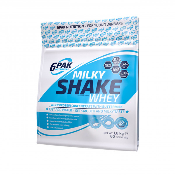 6PAK Milky Shake Whey 1800 gr čokolada