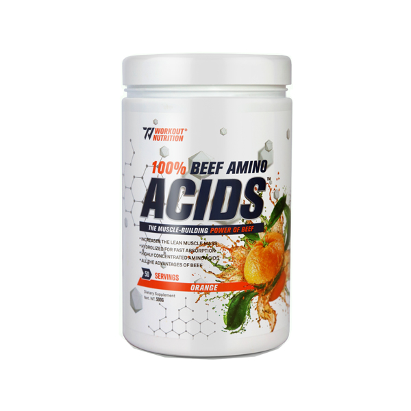 WORKOUT Beef Amino Acids, 500gr narandža