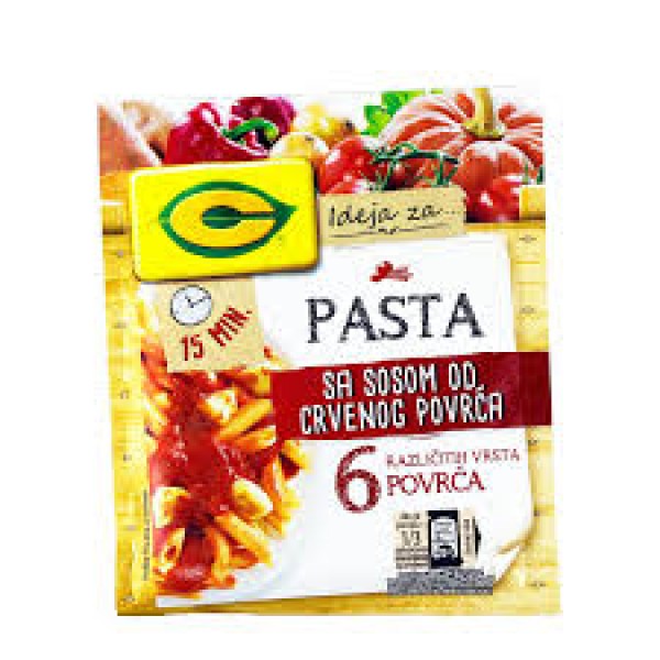 C pasta with red vegetables 42g