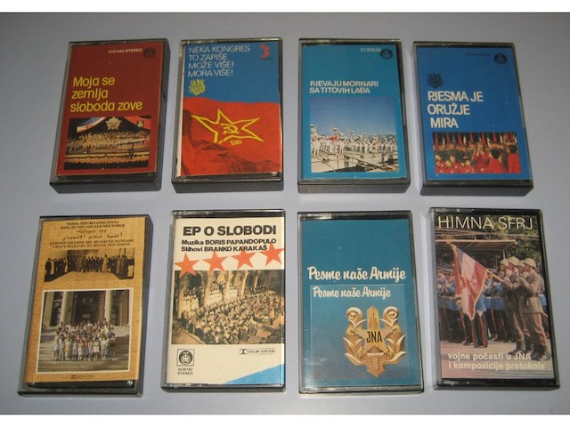 8 kaseta muzika SFRJ JNA