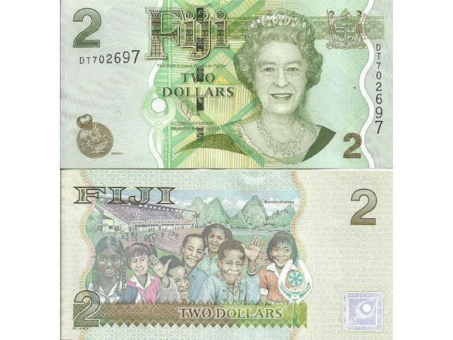 Fiji 2 dollars 2011. UNC