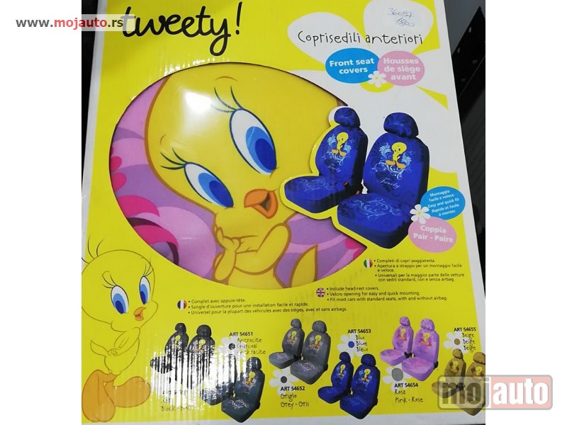 Tweety prednje presvlake 1+1 univerzalne.
