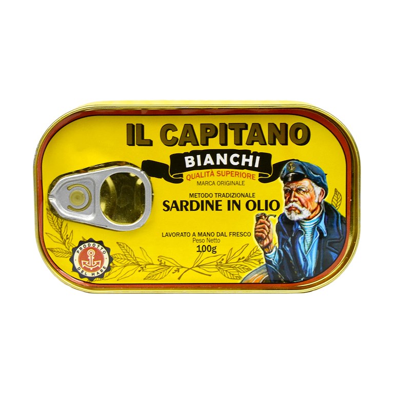 Il Capitano sardine u ulju 100g - retro