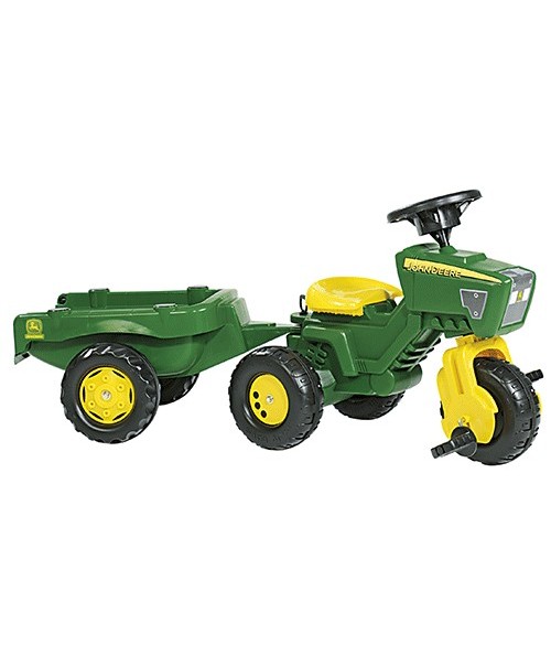 Traktor John Deere trac sa prikolicom