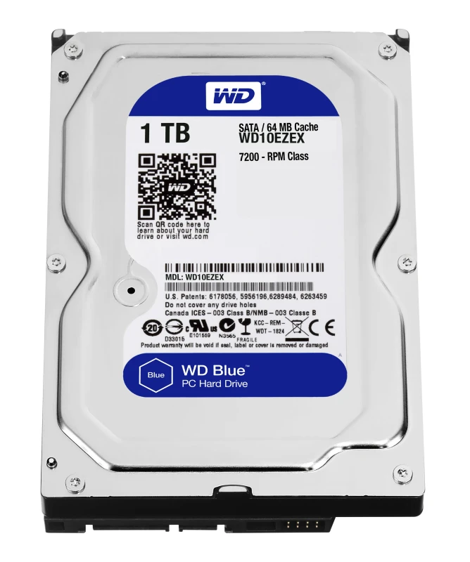 Western Digital 1TB 3.5" SATA III 64MB WD10EZEX Blue hard disk