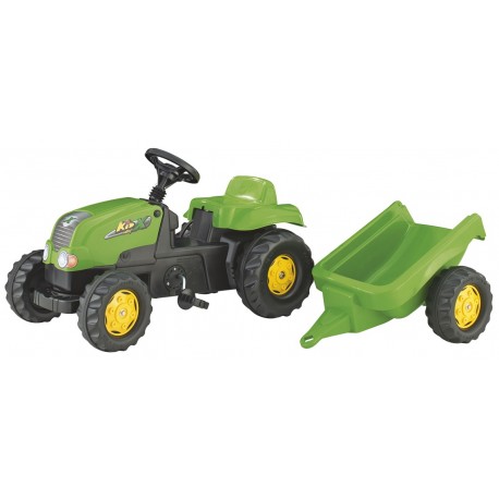 Traktor na pedale sa prikolicom Rolly kid zeleni 012169
