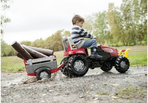 Traktor junior RT sa prikolicom farm crveni 800261