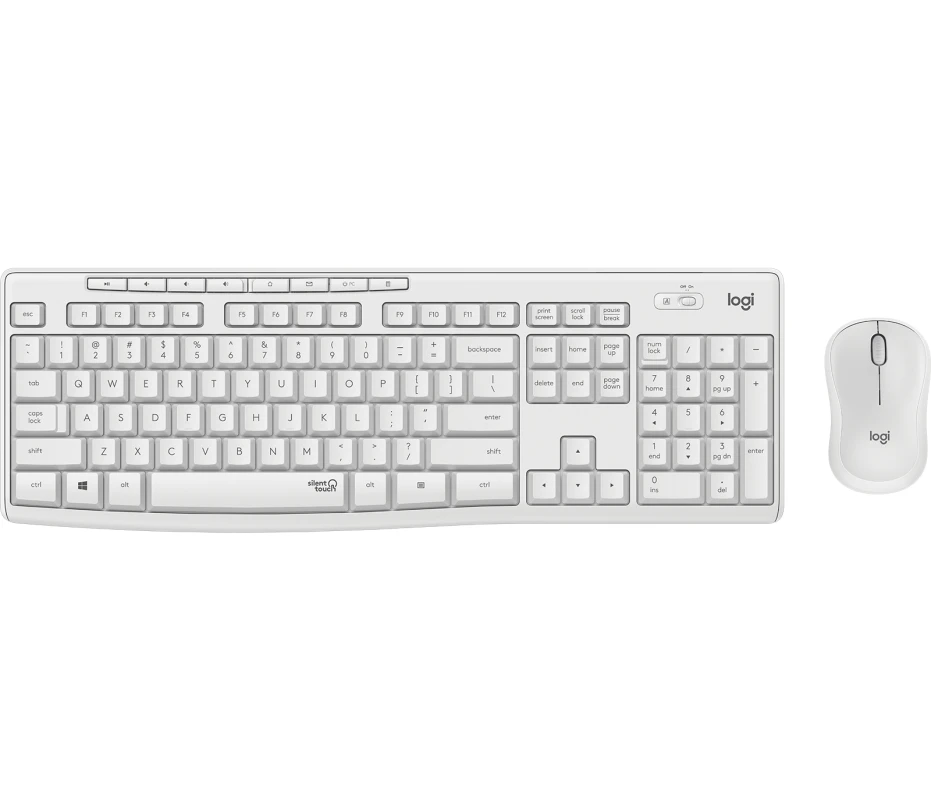 Logitech MK295 Silent beli bežični komplet tastatura+optički miš