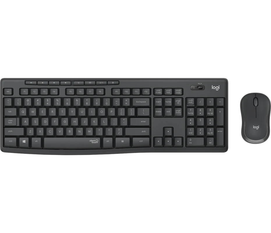 Logitech MK295 Silent crni bežični komplet tastatura+optički miš