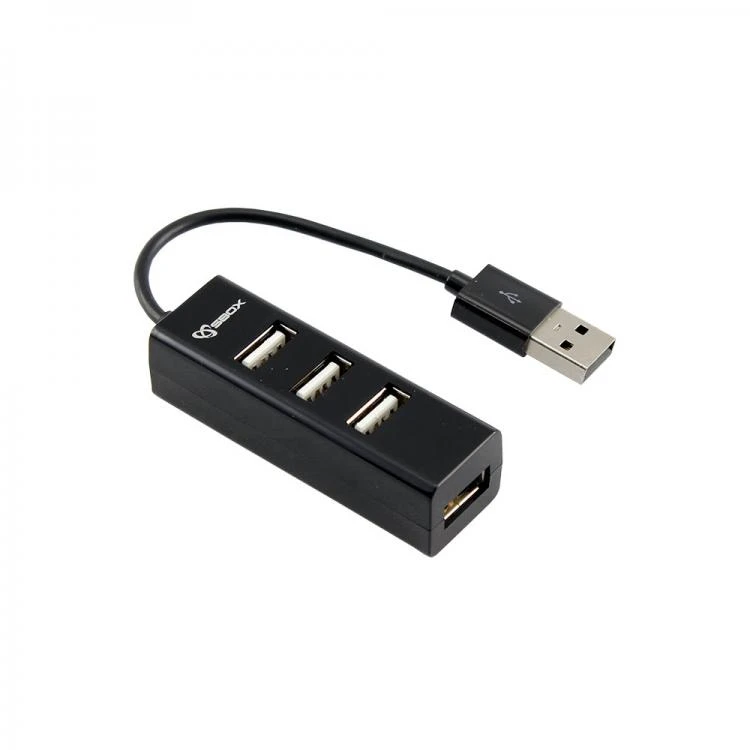 S-BOX H-204B USB hub 4-portni 2.0 crni