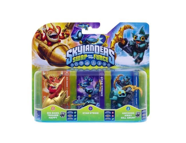 Skylanders SWAP Force Triple Pack C (Star Strike + Gill Grunt + Trigger Happy) set figurica