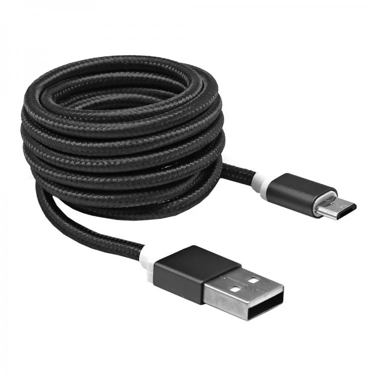 S-BOX crni kabl za punjač USB A (muški) na micro USB (muški) 1.5m