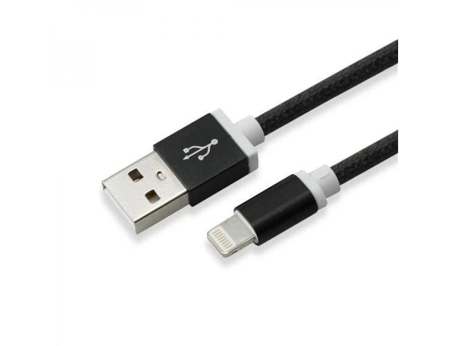 S-BOX crni kabl za punjač USB A (muški) na lightning (muški) 1.5m