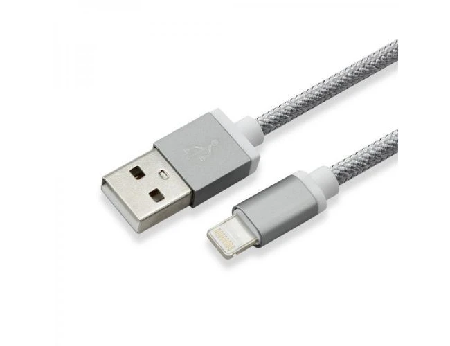 S-BOX sivi kabl za punjač USB A (muški) na lightning (muški) 1.5m