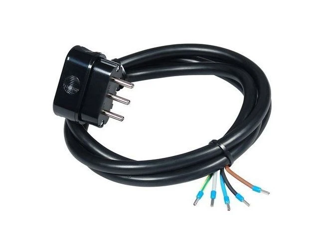 Commel (c0715) priključni strujni kabl trofazni 16A 400V 2m crni