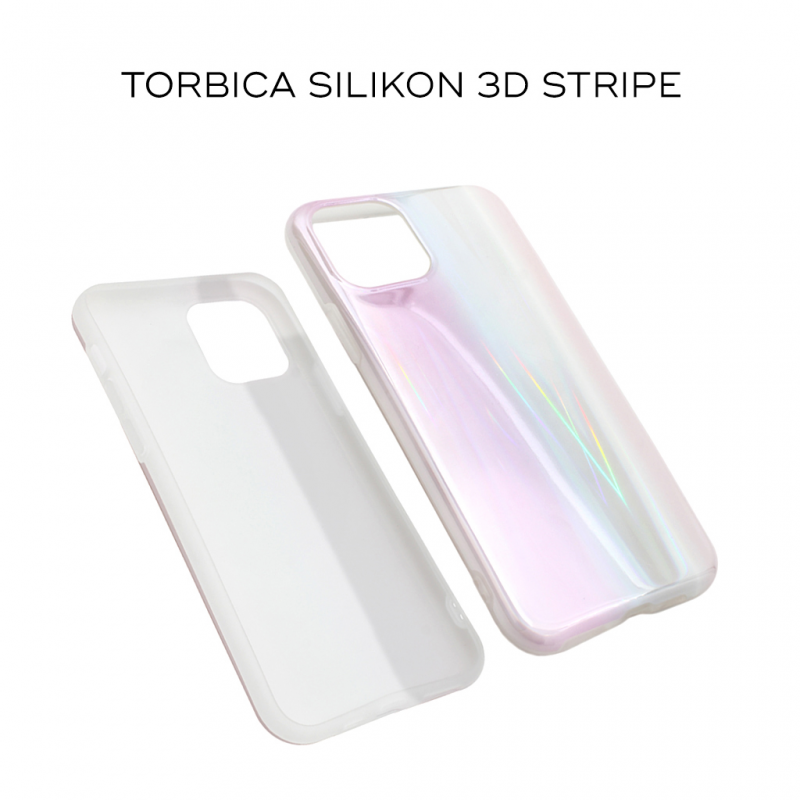 Maska Silikon 3D stripe za iPhone 11 Pro Max 6.5 roze