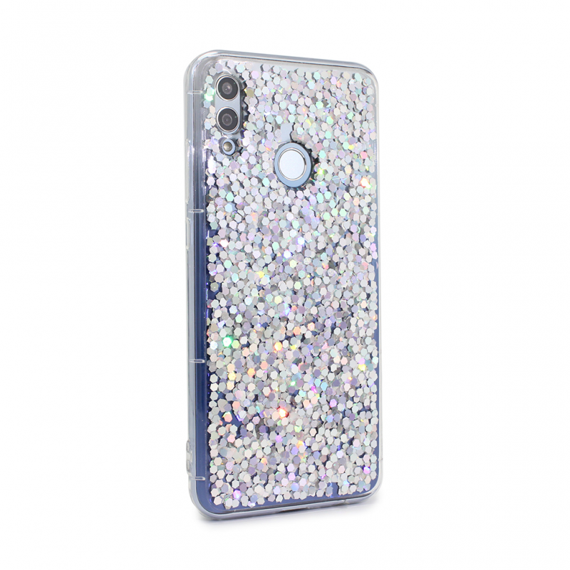 Maska Younicou Sparkly za Huawei Honor 10 lite/P smart 2019 srebrna
